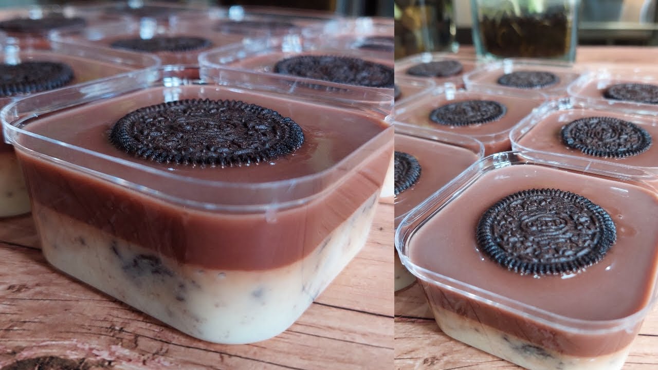 Puding coklat lumer oreo, eank banget cocok untuk ide jualan - YouTube