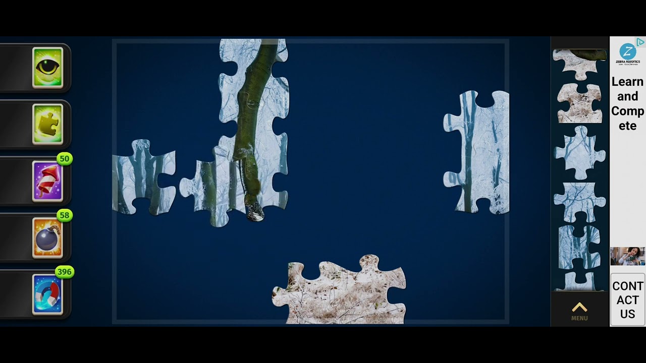 ASMR Puzzle Making. 35 Pieces. Frosty Forest on a Cold Winter Day ...