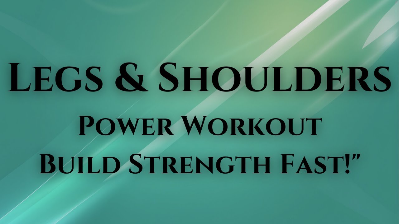 Ultimate Leg & Shoulder Workout | Build Power and Strength! - YouTube