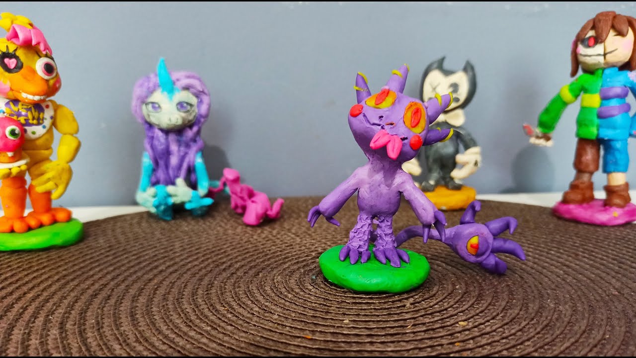 Modeling plasticine sculpt shadow monster. - YouTube