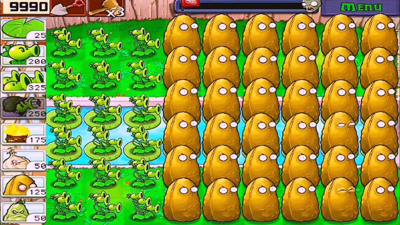 PLANTS VS ZOMBIES | LAST STAND POOL | THREEPEATER | TALLNUT VS ALL ...