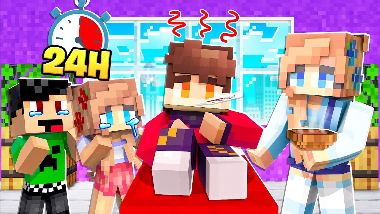 RageElixir is SICK for 24 HOURS in Minecraft! (HE NEEDS HELP) - YouTube