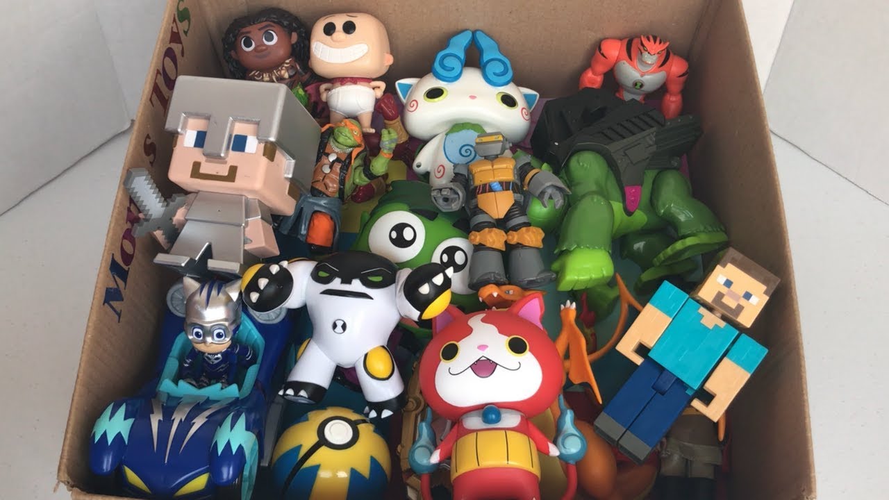 Box of Toys / Box Full of Toys / Toy Figures for Kids - YouTube