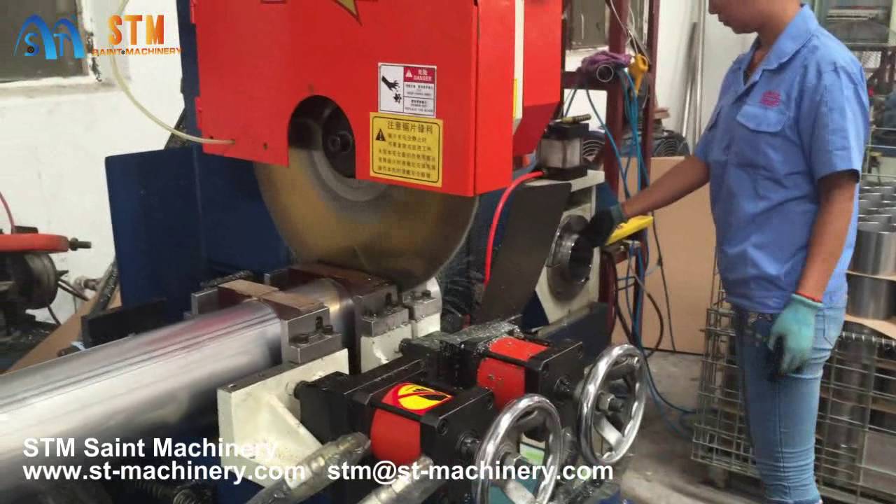 Saint Machinery STC-400CNC pipe cutting machine cutting 125mm pipes and ...