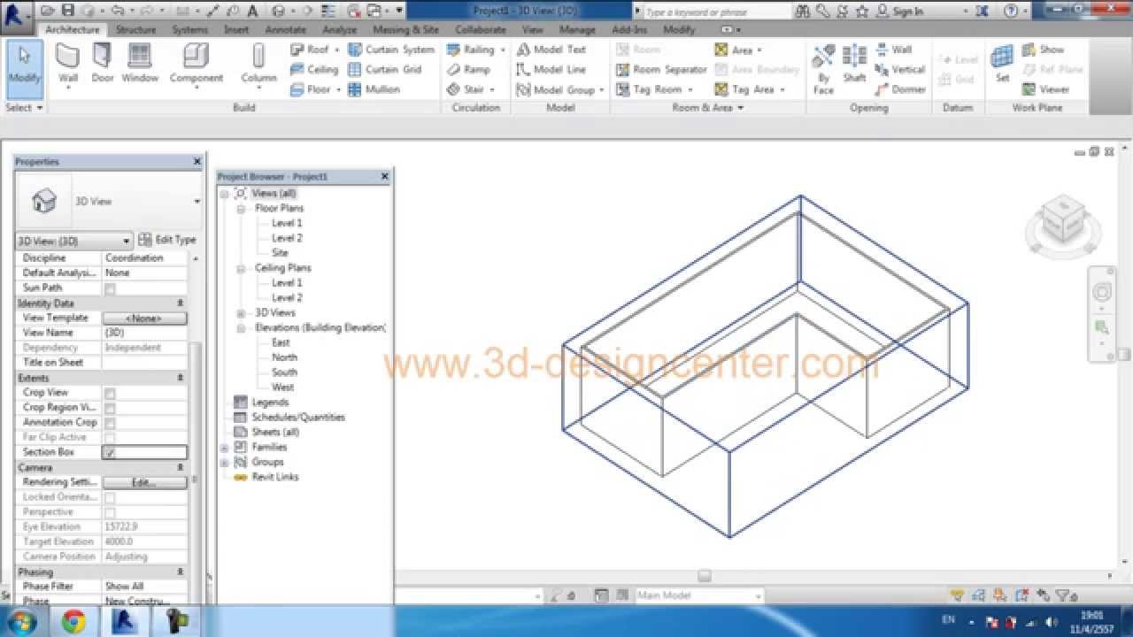 การเรียกหน้าต่าง Project Browser & Properties ใน Revit - YouTube