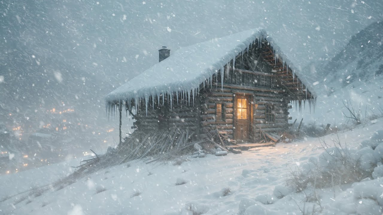 WINTER STORM ┇ VERY COLD Snowy Atmosphere for Sleeping ┇ WINTER STORM ...