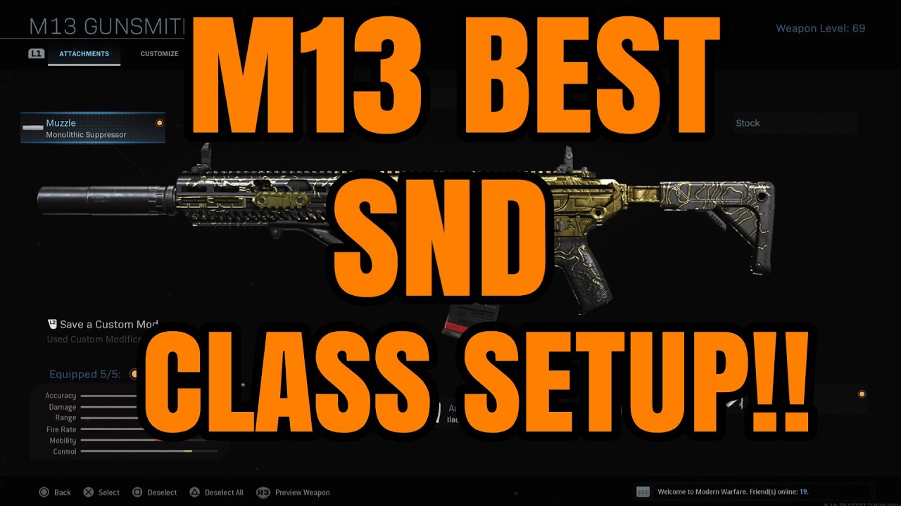 Modern Warfare - M13 Best Search & Destroy Class Setup! (MW Tips ...
