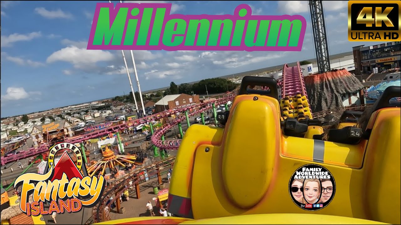 Millennium Roller Coaster POV 4K Fantasy Island Skegness UK England ...