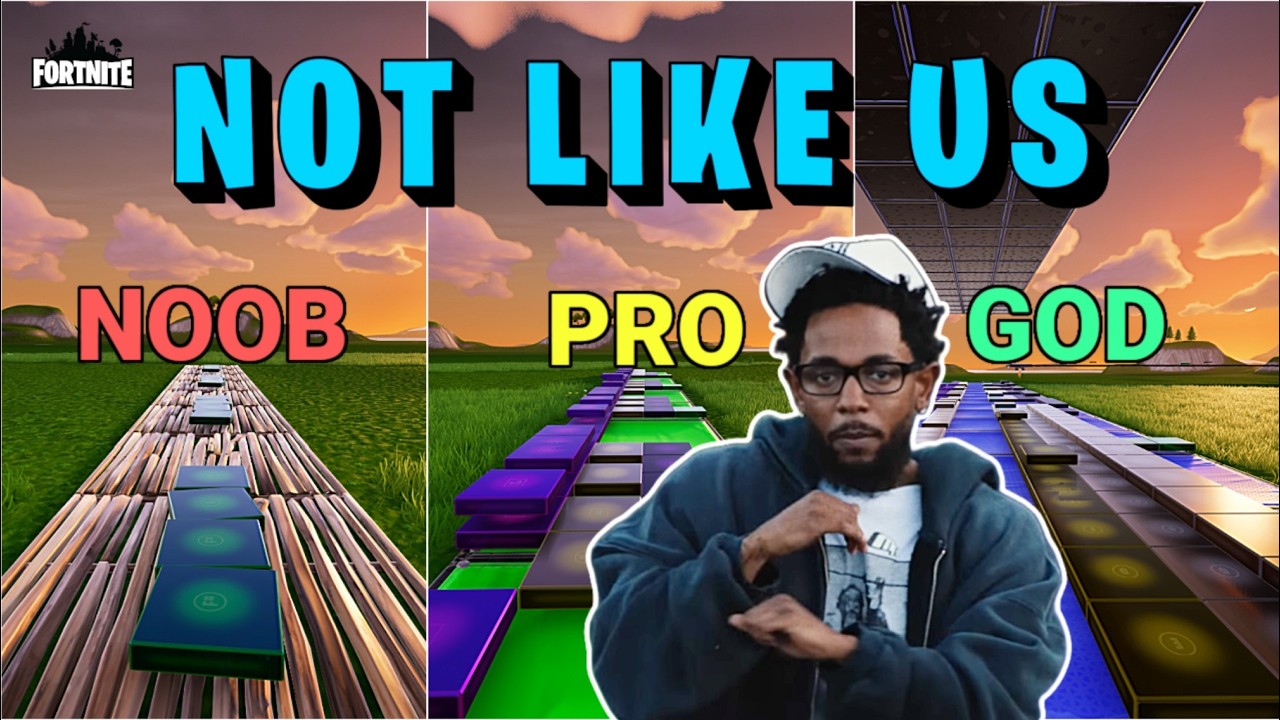 Kendrick Lamar - Not Like Us - Noob vs Pro vs God (Fortnite Music ...