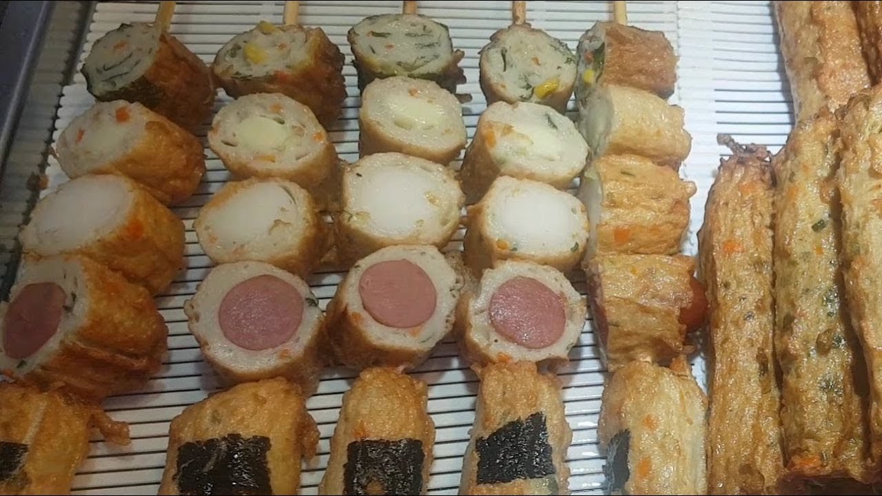 명동 수제 핫바 Fish Cake Bar - Korean Street Food - YouTube