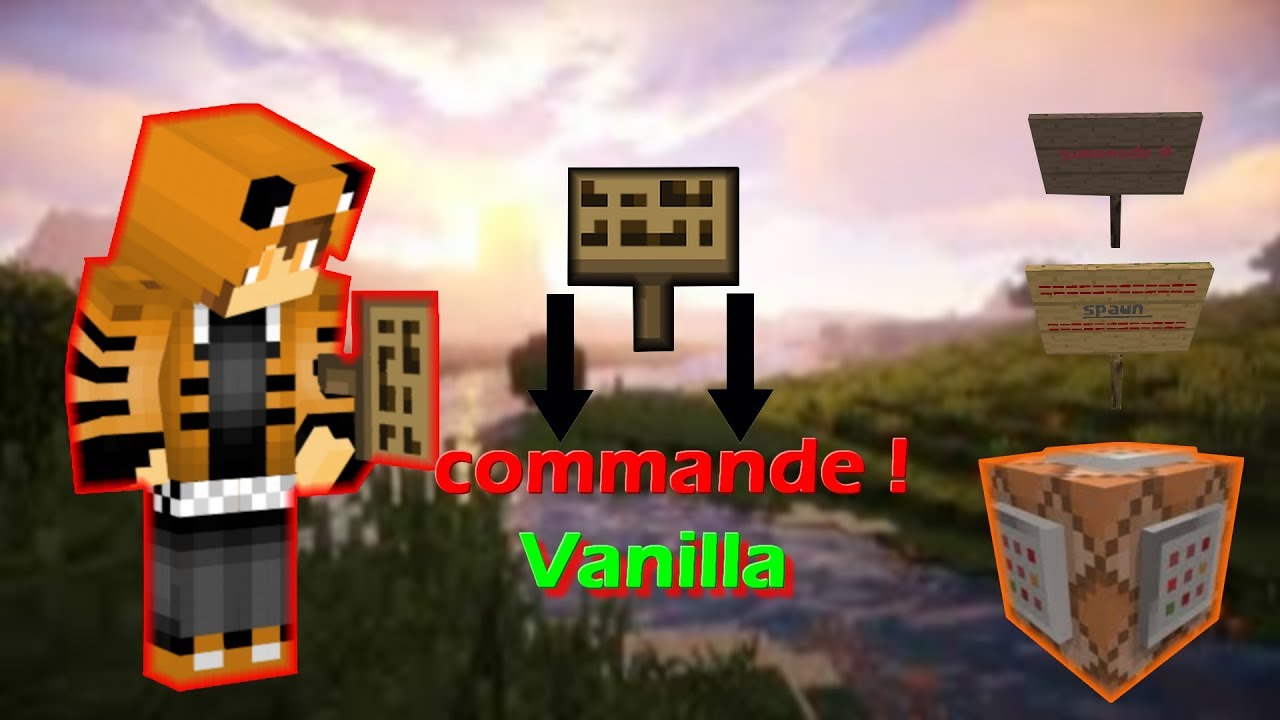 effectuer une commande avec un panneau en vannilla / tuto #3 COMMANDE BLOCK / - YouTube