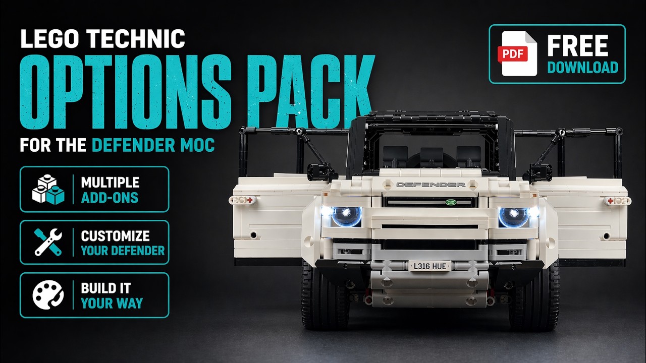 LEGO Technic Land Rover Defender 110 RC MOC options pack - YouTube