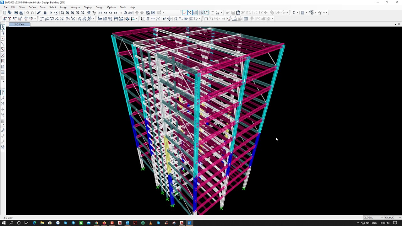 How to design sap2000 v22 steel structure building - YouTube