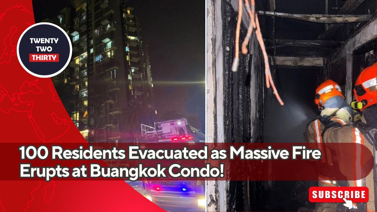100 Residents Evacuated as Massive Fire Erupts at Buangkok Condo! - YouTube