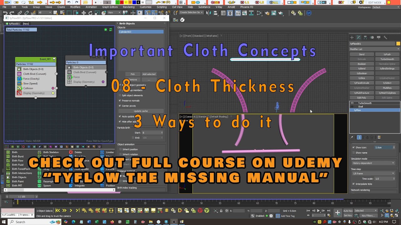 tyFlow Cloth - Thickness 3 Ways to add it - YouTube