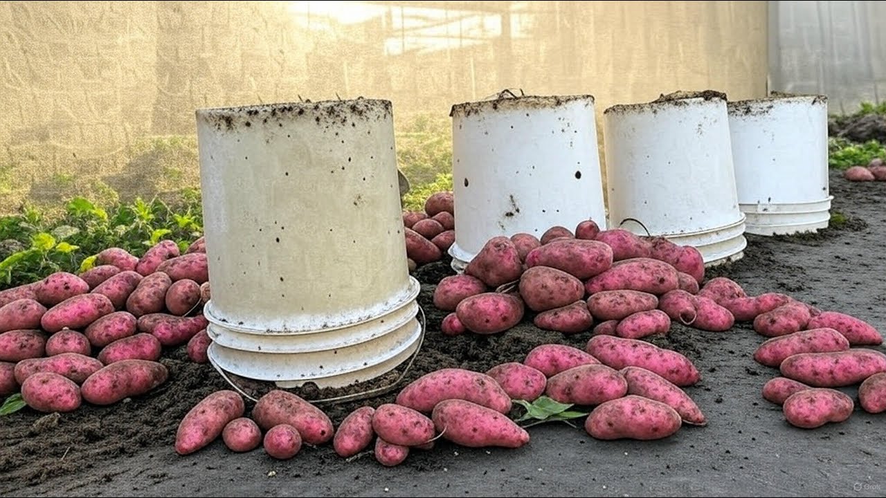 Secrets to Growing High Yield Sweet Potatoes in Containers - YouTube