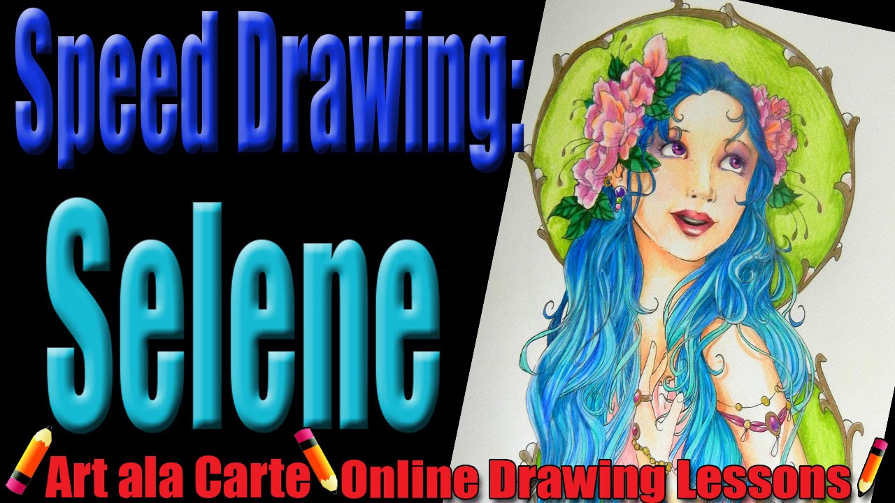 Speed Drawing Selene - YouTube