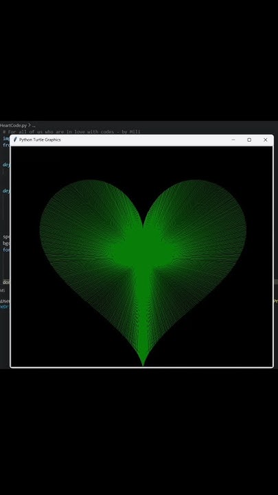 Happy Valentine's day! 💚 #code #python3 #math #datascience # ...