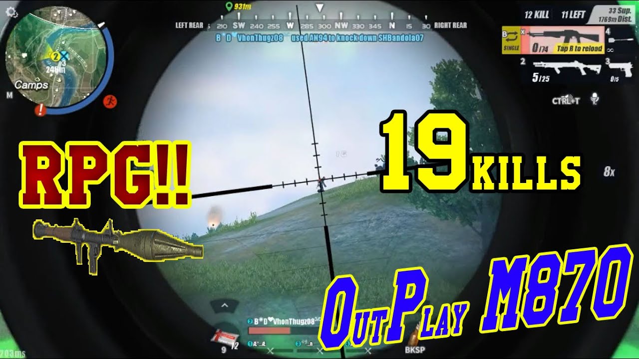 An94 and M870 OP Guns Rules of Survival (Bisaya / Tagalog) Part 2 - YouTube
