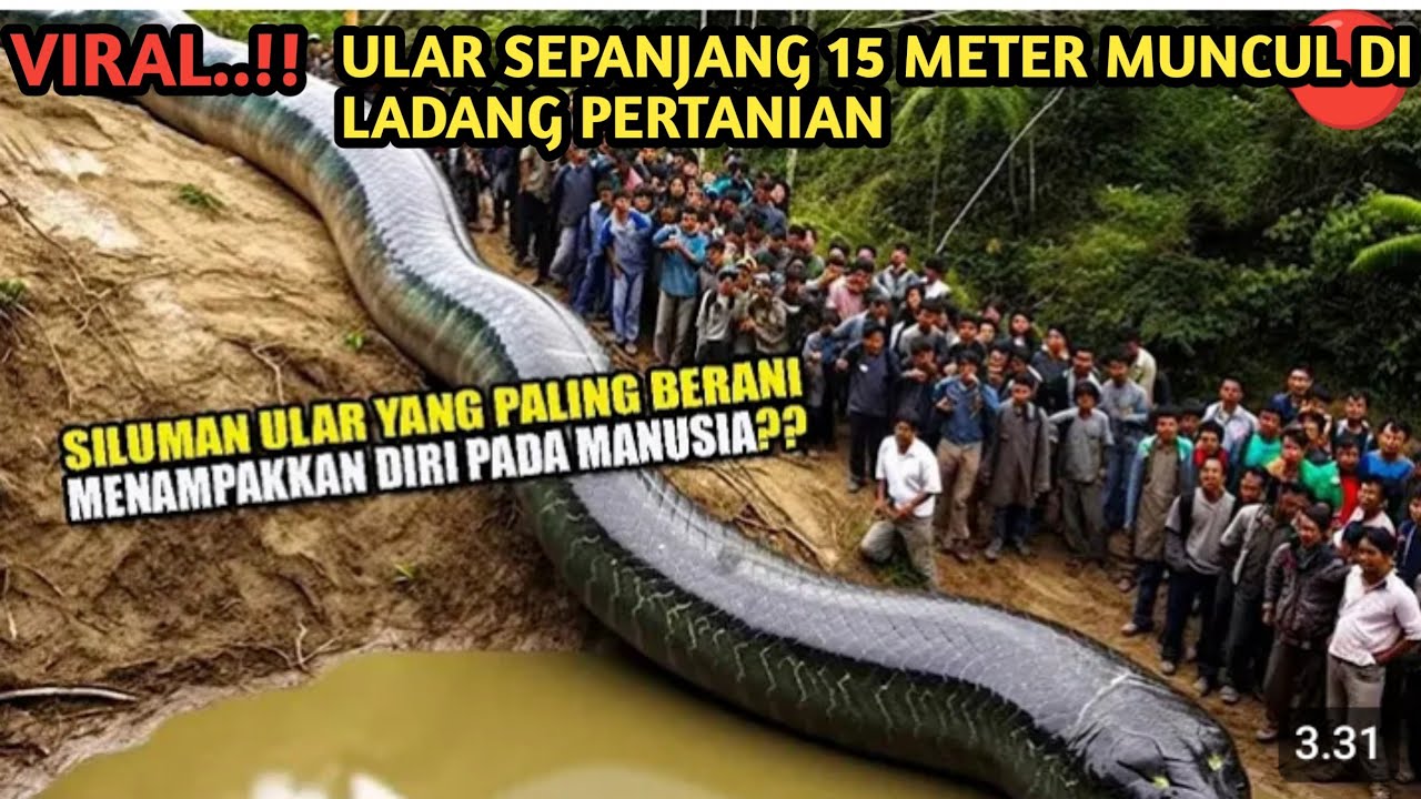 VIRAL..!! ULAR SILUMAN BERANI MENAMPAKKAN WUJUDNYA DI LADANG TEBU - YouTube