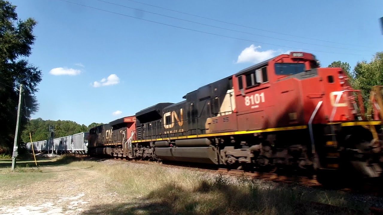 Trains At The Funnel Folkston Georgia - YouTube