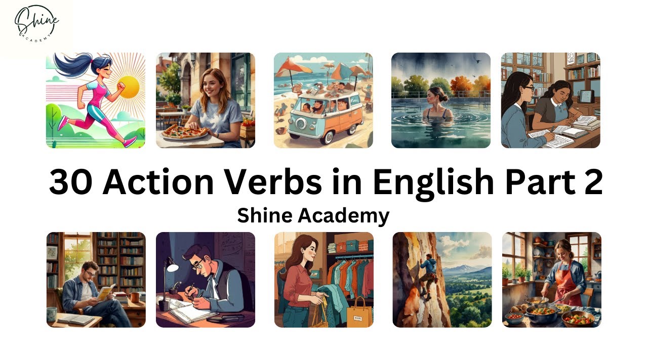 30 Action Verbs in English Part 2 - YouTube