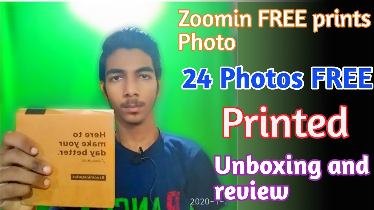 Zoomin FREE Prints Photo 24 FREE Prints Unboxing and Review|| - YouTube