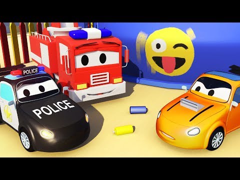 Devriye Aracı itfaiye kamyonu ve polis arabası ve Tyler suçlanıyor | çocuklar için çizgi film