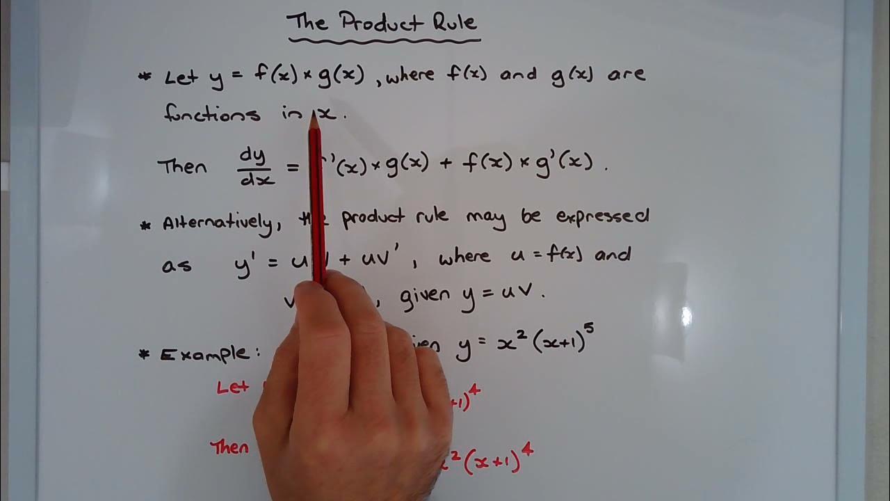 Introduction to the Product Rule of Differentiation (differentiating ...