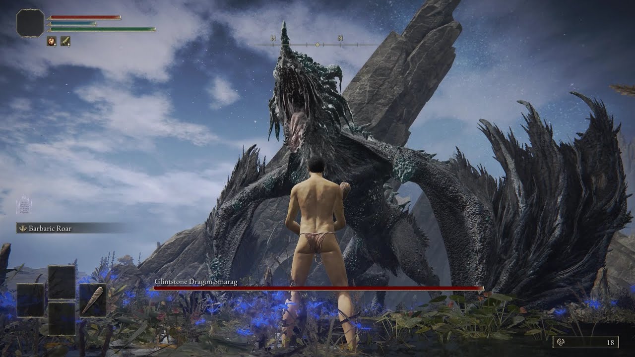 [Elden Ring] Glintstone Dragon Smarag - Level 1 Wretch Hitless Solo ...