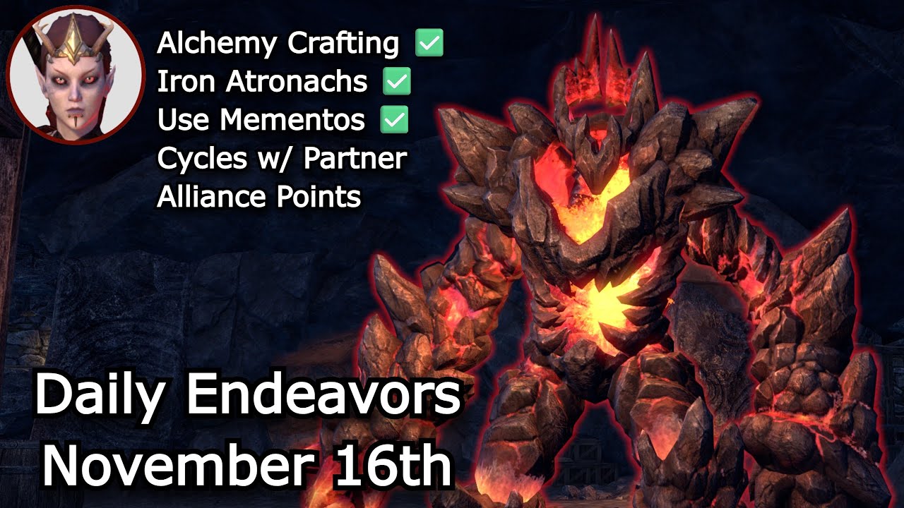 November 16th Daily Endeavors Walkthrough / The Elder Scrolls Online ...