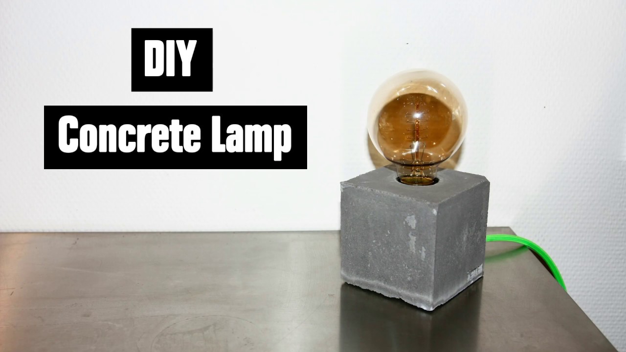 DIY Concrete Lamp - YouTube