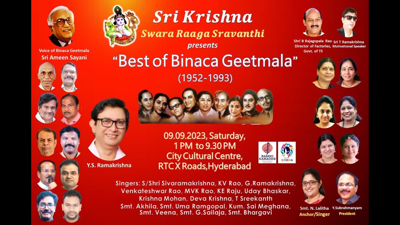 Sri Krishna Swara Raaga Sravanthi Presents "Best Of Binaca Geetmala ...