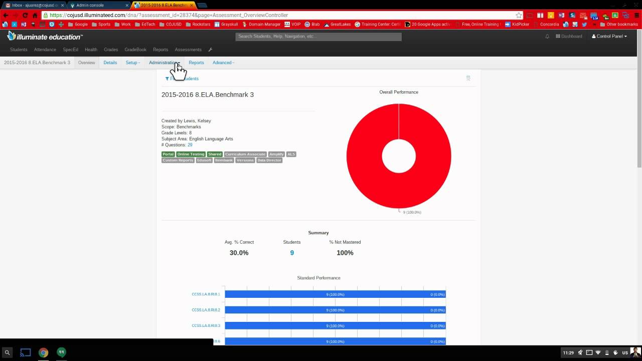 COJUSD How To: Online Testing via Illuminate - YouTube
