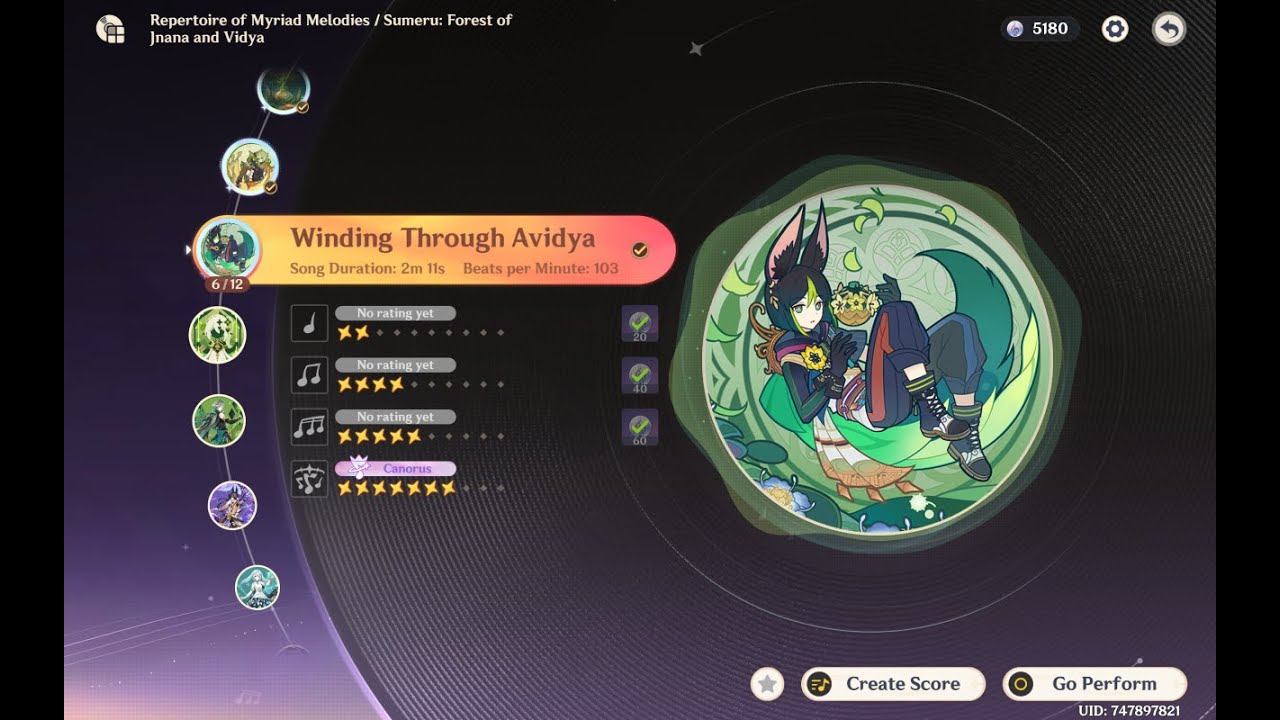 Winding Through Avidya - Leggendary(100%) - Genshin music event - YouTube