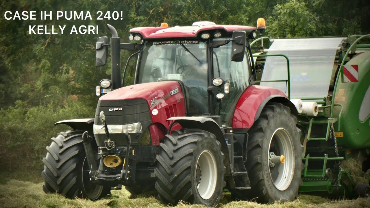 CASE IH PUMA 240 bailing silage ~ KELLY AGRI. - YouTube