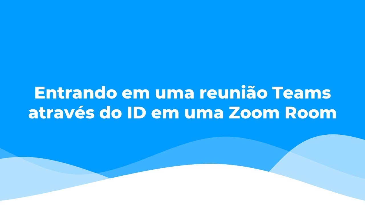 Como entrar em uma reunião do Teams pelo ID em uma Zoom Room (Direct ...