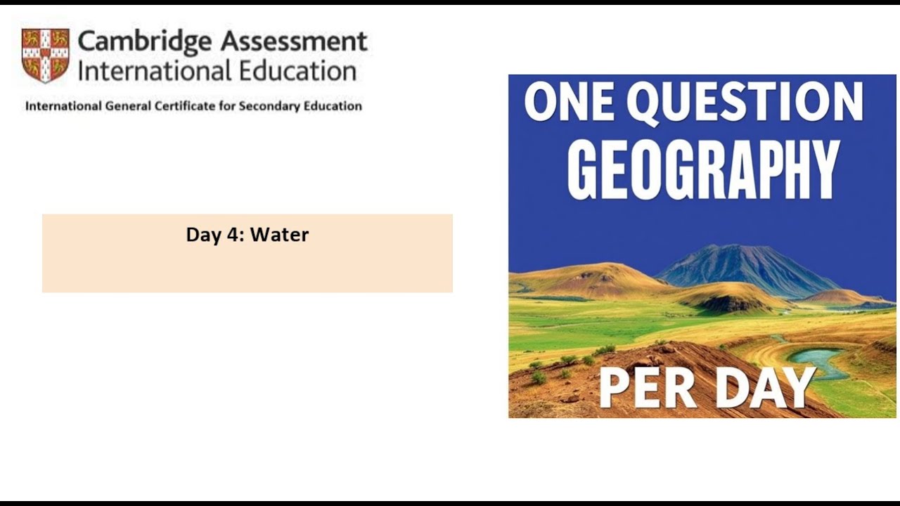 Day 4 Cambridge IGCSE Question and Answer Water - YouTube