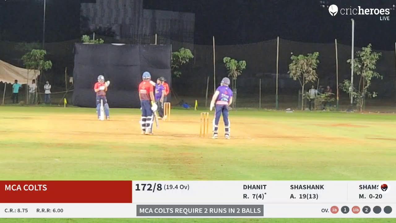 Parsee Gymkhana vs MCA COLTS Live Cricket Match | RFS Talyarkhan T20 2025 Live - Bombay Gymkhana ...