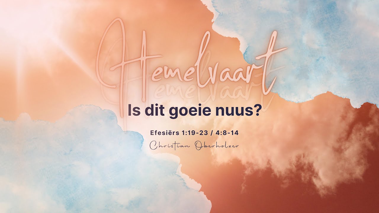 Aanlyn Erediens | Is dit goeie nuus? | Christian Oberholzer - YouTube