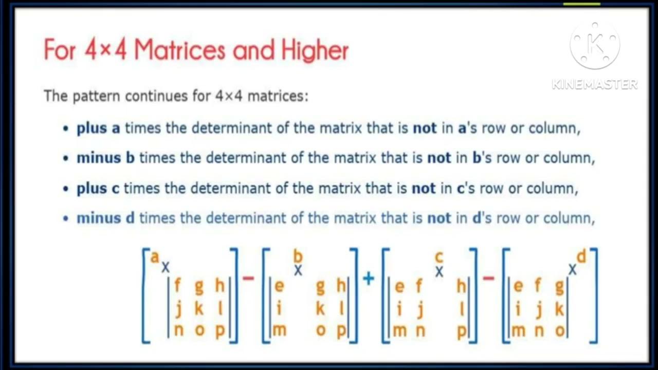 MATRIX AND DETERMINANTS NOTES . - YouTube