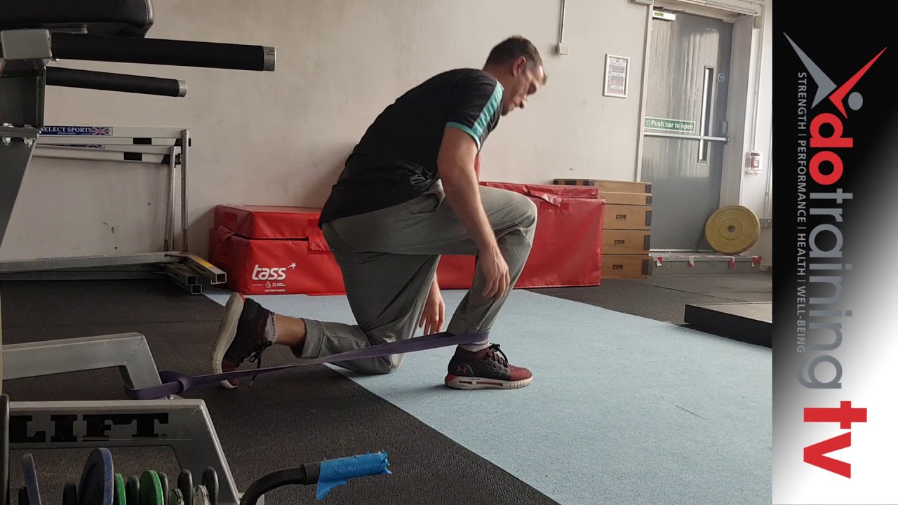 Band Assisted Ankle Mobility - YouTube