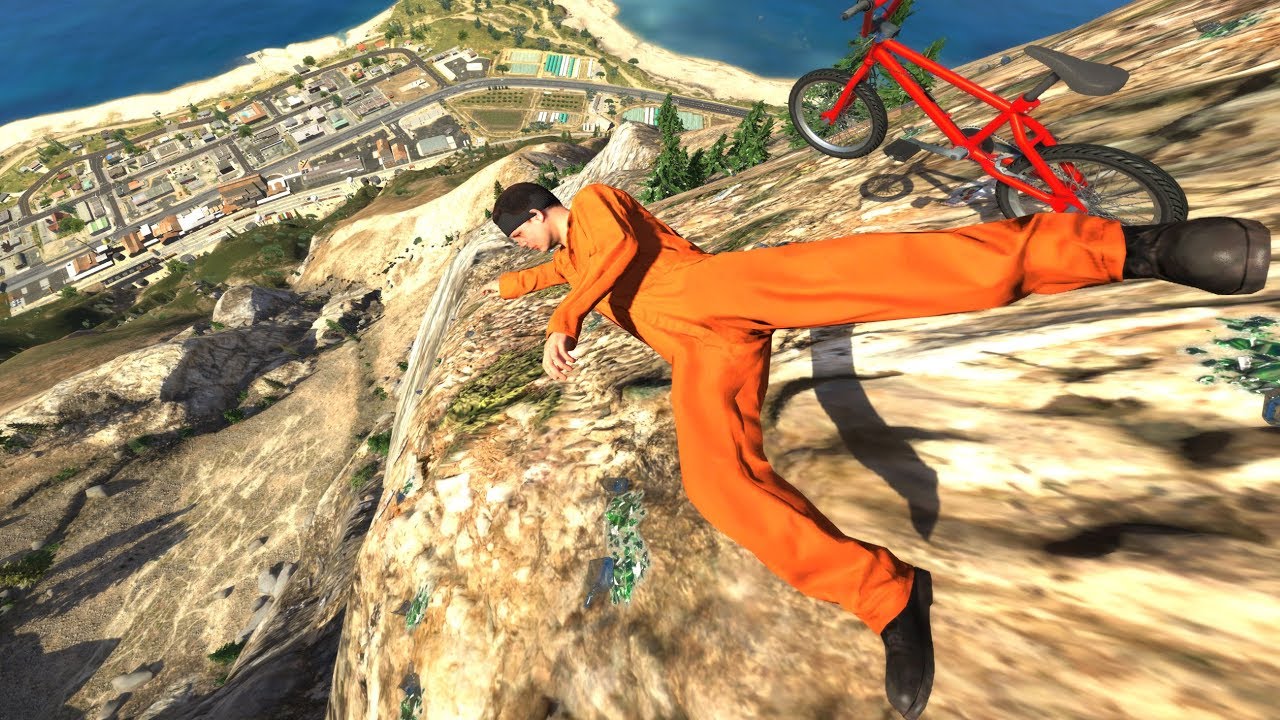 GTA 5 Crazy CLIFF Jumps-Falls-Ragdolls 4k Compilation [Euphoria Physics ...