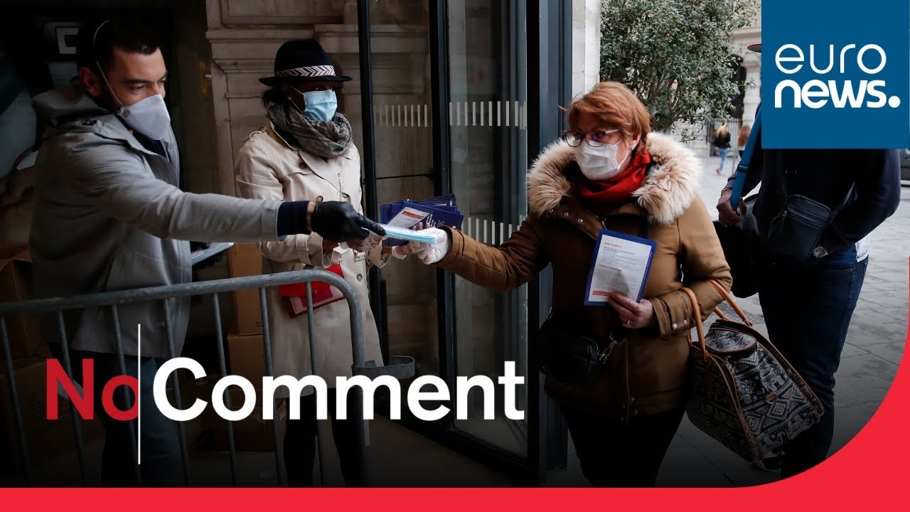 Masques et gel hydroalcoolique pour tous dans le métro à Paris - YouTube