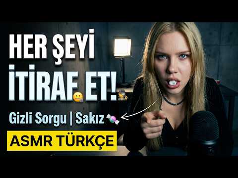 ASMR TÜRKÇE | Gizli Sorgu Odası: Her Şeyi İtiraf Etmelisin (Sakız Çiğneme) 🕵️‍♀️🔦