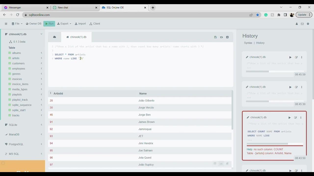 SQL record Start With Specific Letter - YouTube