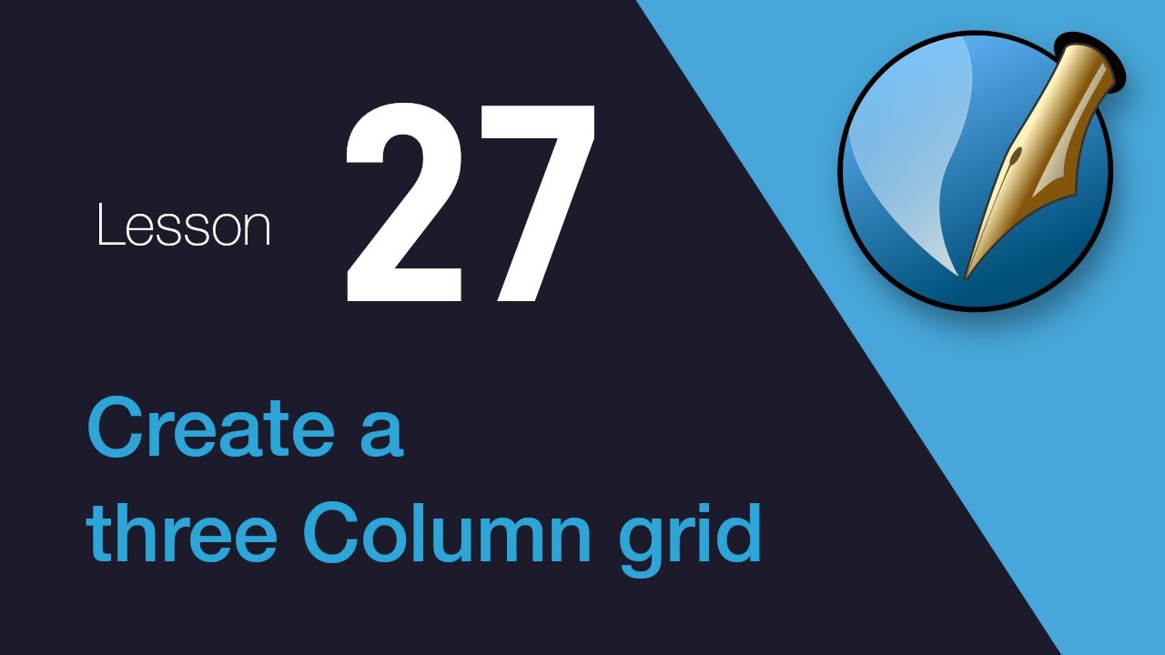 27) Create a three Column grid in Scribus - YouTube