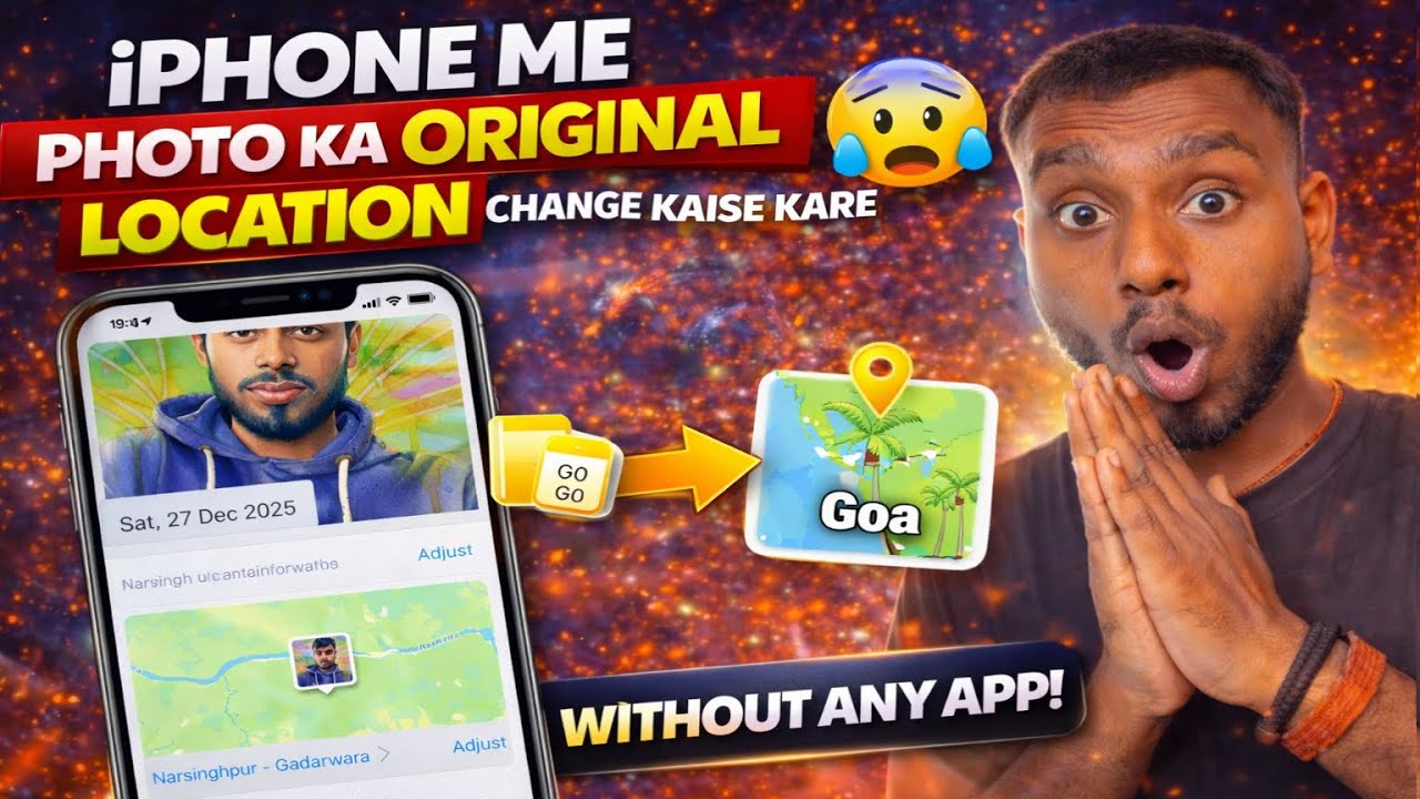 iPhone Me Photo Ka ORIGINAL Location Change Kaise Kare 😱 | Without Any ...