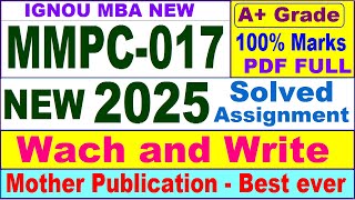 Mmpc 017 Solved Assignment 2024 Mmpc 017 Solved Assignment 2024 2025 ...