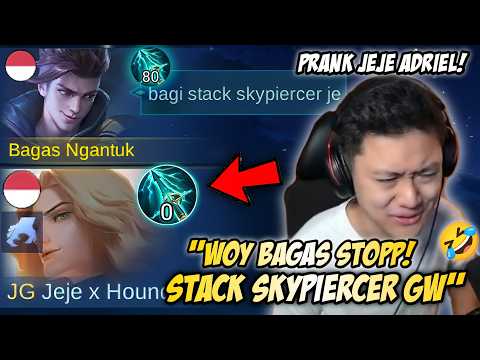 PRANK JEJE ADRIEL NYAMAR JADI BAGAS! MAIN CLAUDE SKYPIERCER🤣REBUTAN STACK SAMPE DAPAT MANIAC! | MLBB